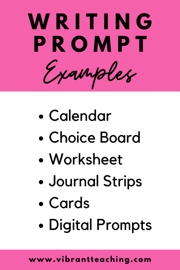 6 Important Writing Prompt Examples for the Classroom - Vibrant Teaching